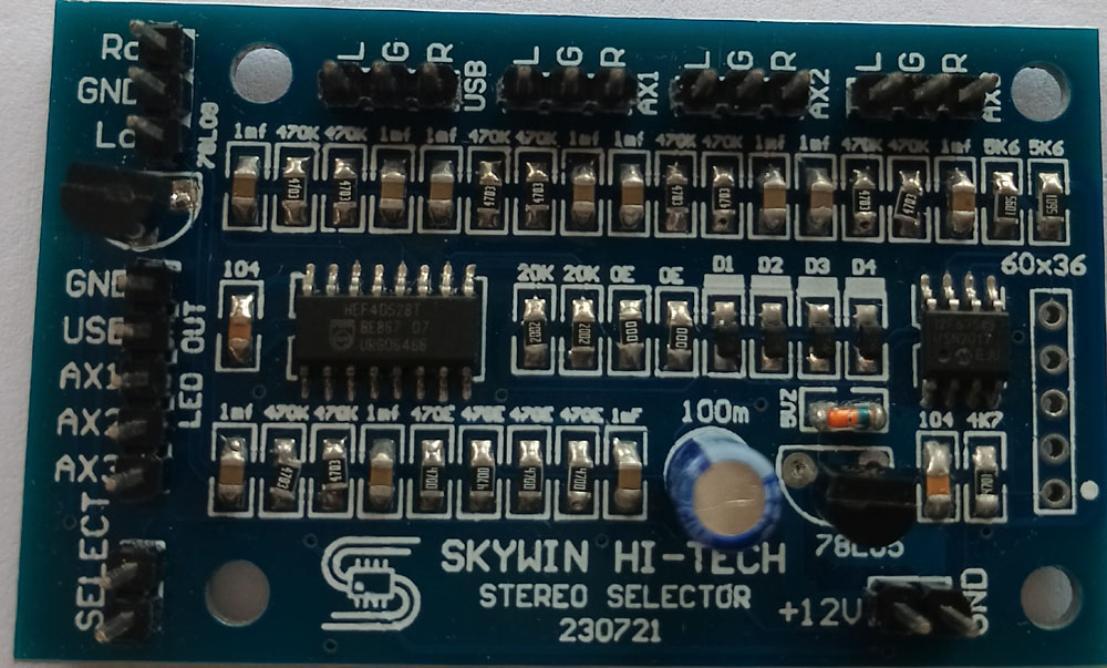 Skywin Hi-Tech Stereo Input Source Selector Board – Universal Digital ...